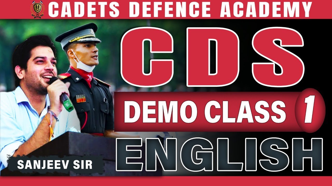 CDS DEMO | ENGLISH | CLASS - 1 | CDS EXAM | CDS EXAM 2023 | CADETS ...