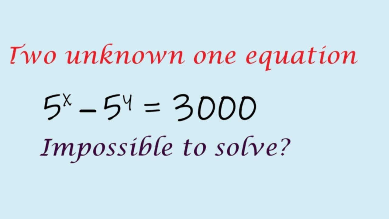 Maths Olympiad Two Unknown Variables One Equation Is It Possible To maths-olympiad-two-unknown-variables-one-equation-is-it-possible-to