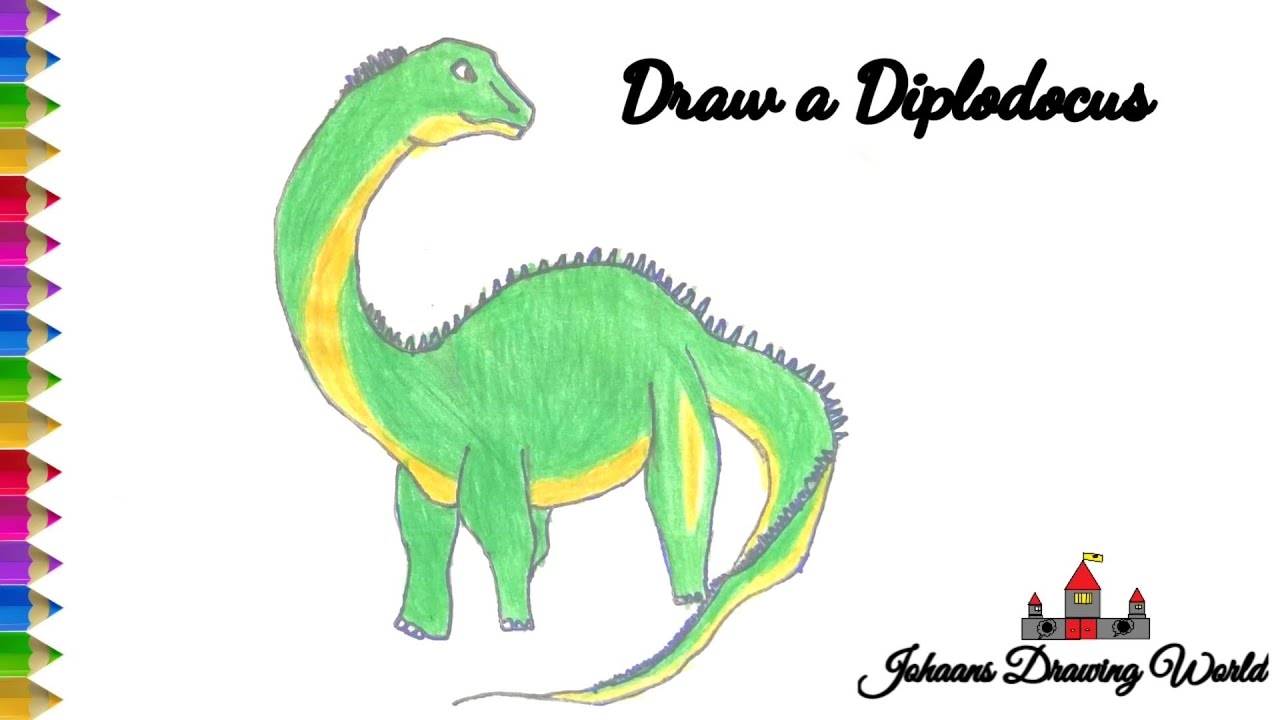 DRAW A DIPLODOCUS - YouTube