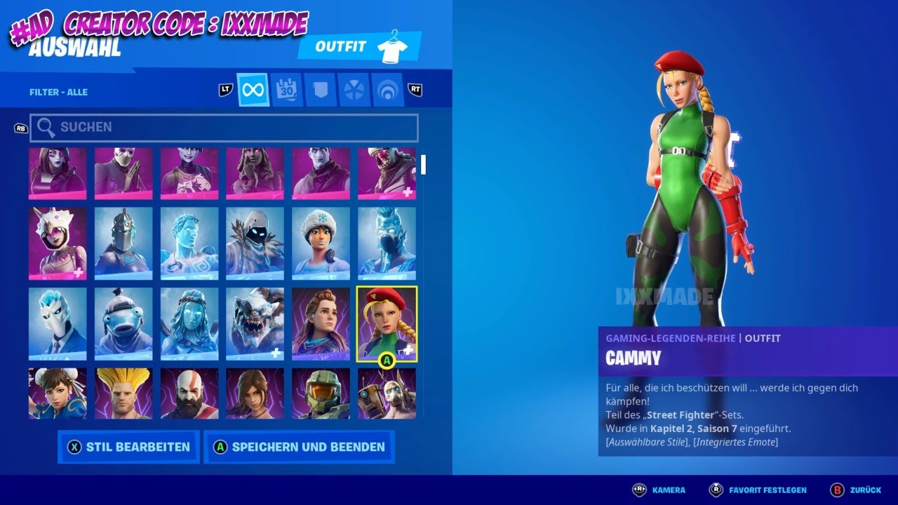 CAMMY | GAMING-LEGENDEN-REIHE | OUTFIT | SKIN | FORTNITE | FNSIDE - YouTube