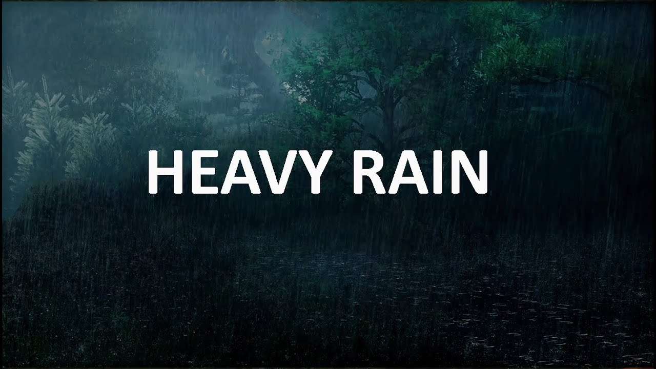 Heavy Rain | 5 HOURS | Soothing, Sleep, Stress, ASMR, Study, White ...
