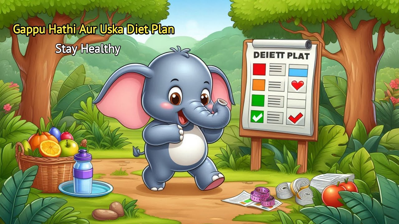 GAPPU HATHI AUR USKA DIET PLAN || STAY HEALTHY 🐘🦜🐇 || MORAL STORY ...