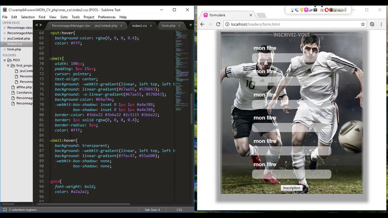 personnaliser un formulaire avec HTML5/CSS3 - YouTube