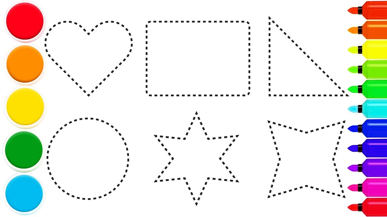 How to draw simple 2d geometric shapes | step by step - YouTube