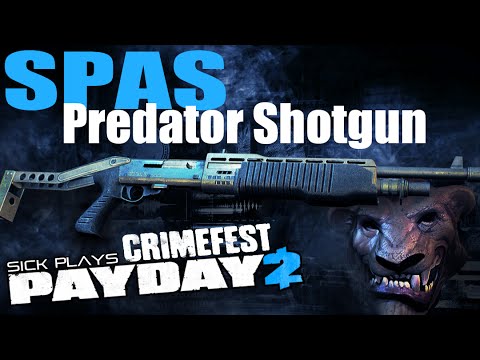 PAYDAY 2 NEW GUN Predator 12 Shotgun "SPAS" Crimefest Mad Lion Mask ...