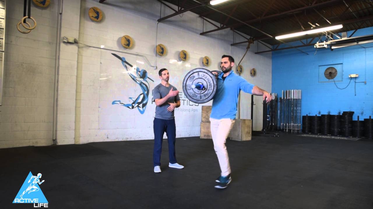 Performance Care - Movement Demo - One Arm Waiter Walking Lunge - YouTube