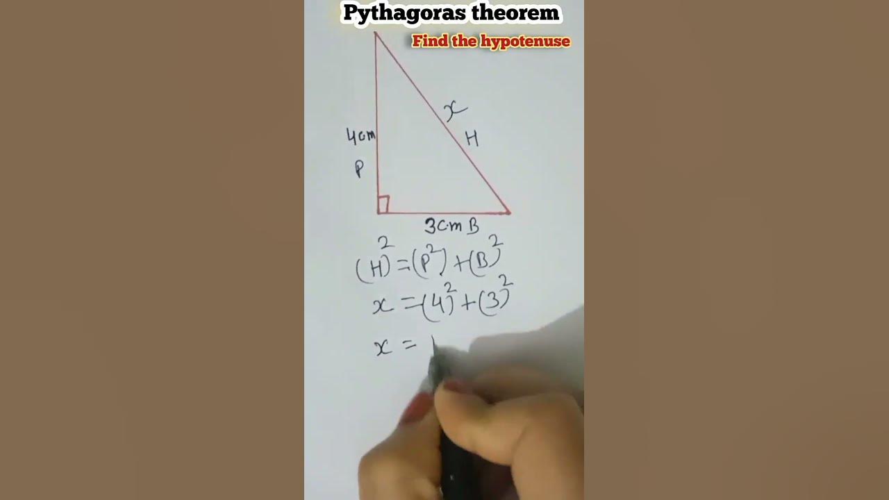 Pythagoras theorem/find the hypotenuse/#eaxm #ssc#pythagoras_theorem # ...