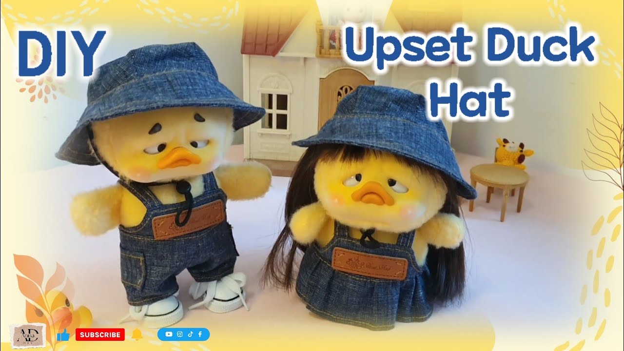 DIY Upset Duck Hat | เย็บหมวกน้องเป็ดหน้าบึ้ง #เย็บชุดตุ๊กตา #upsetduck ...