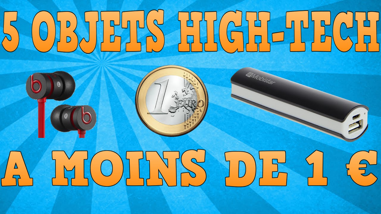 5 OBJETS HIGH-TECH A MOINS DE 1 EURO - YouTube
