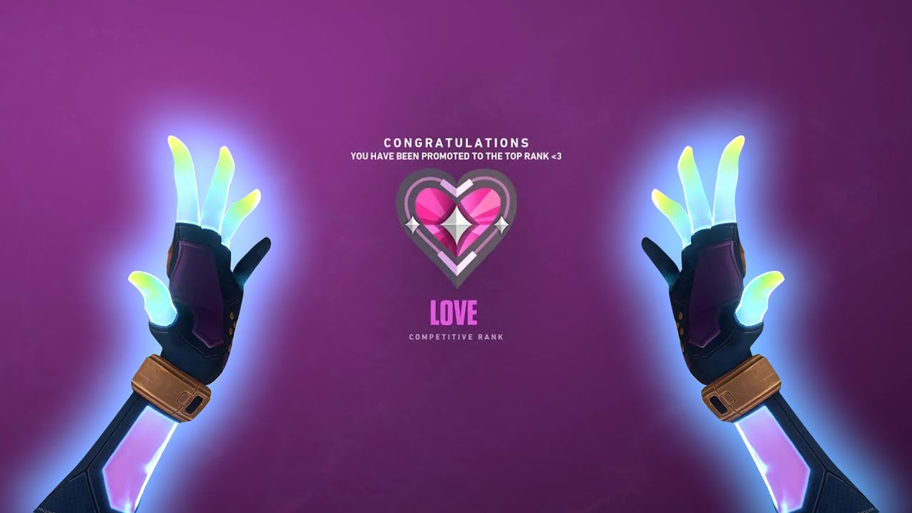 Love rank up animation 💕 in VALORANT - YouTube