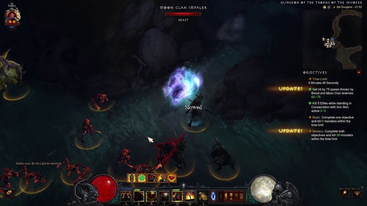 Diablo III: Crusader Set Dungeon - Thorns of the Invoker, Solo in 1:29 ...