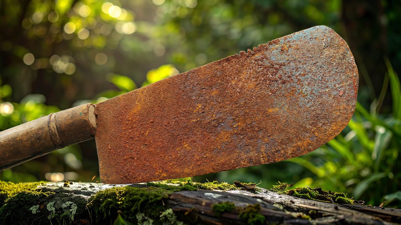 Italian Butcher's Cleaver Restoration - YouTube