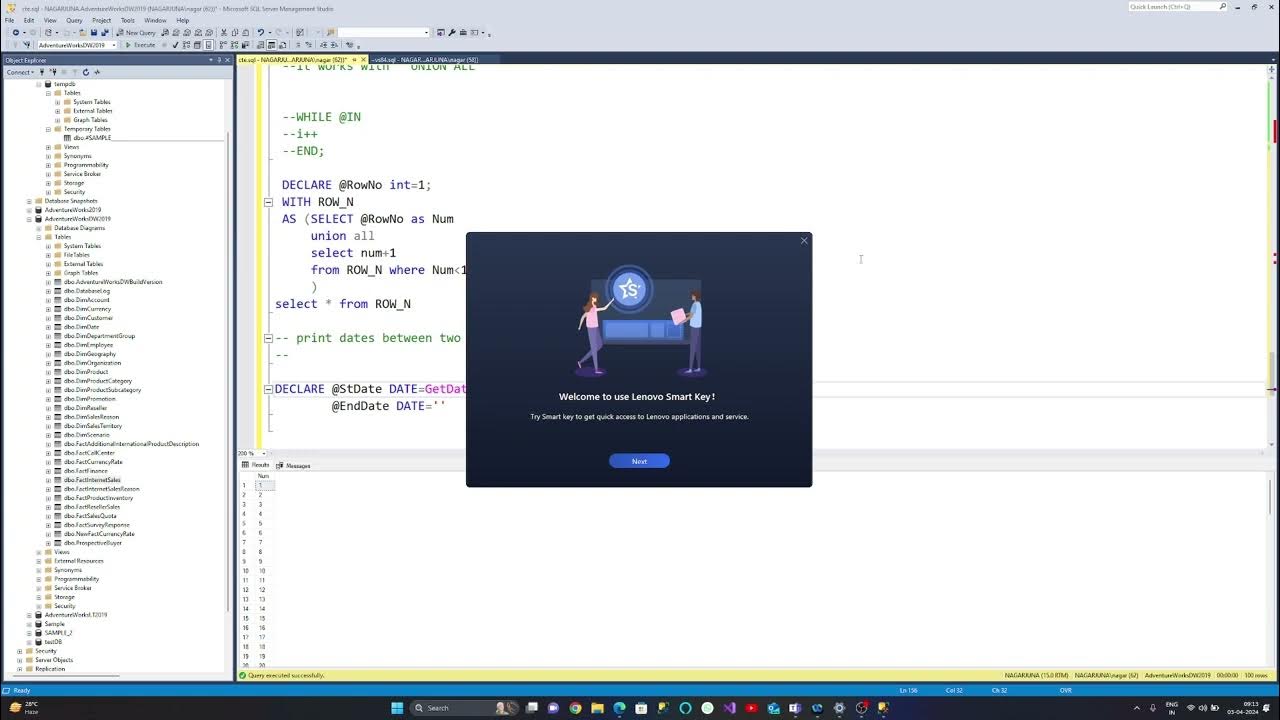 23.SQL Server - CTE Part 2 | Recursive CTE - YouTube