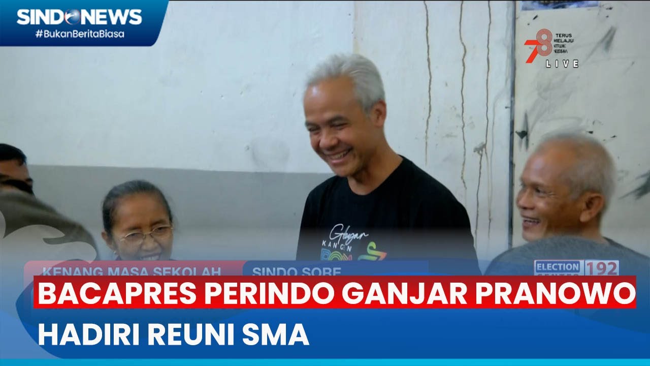Bacapres Perindo Ganjar Pranowo Kenang Masa Sekolah saat Hadiri Reuni ...
