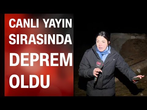 CNN TÜRK muhabiri ve kameramanı Van'da canlı yayında 5,9'luk depreme yakalandı