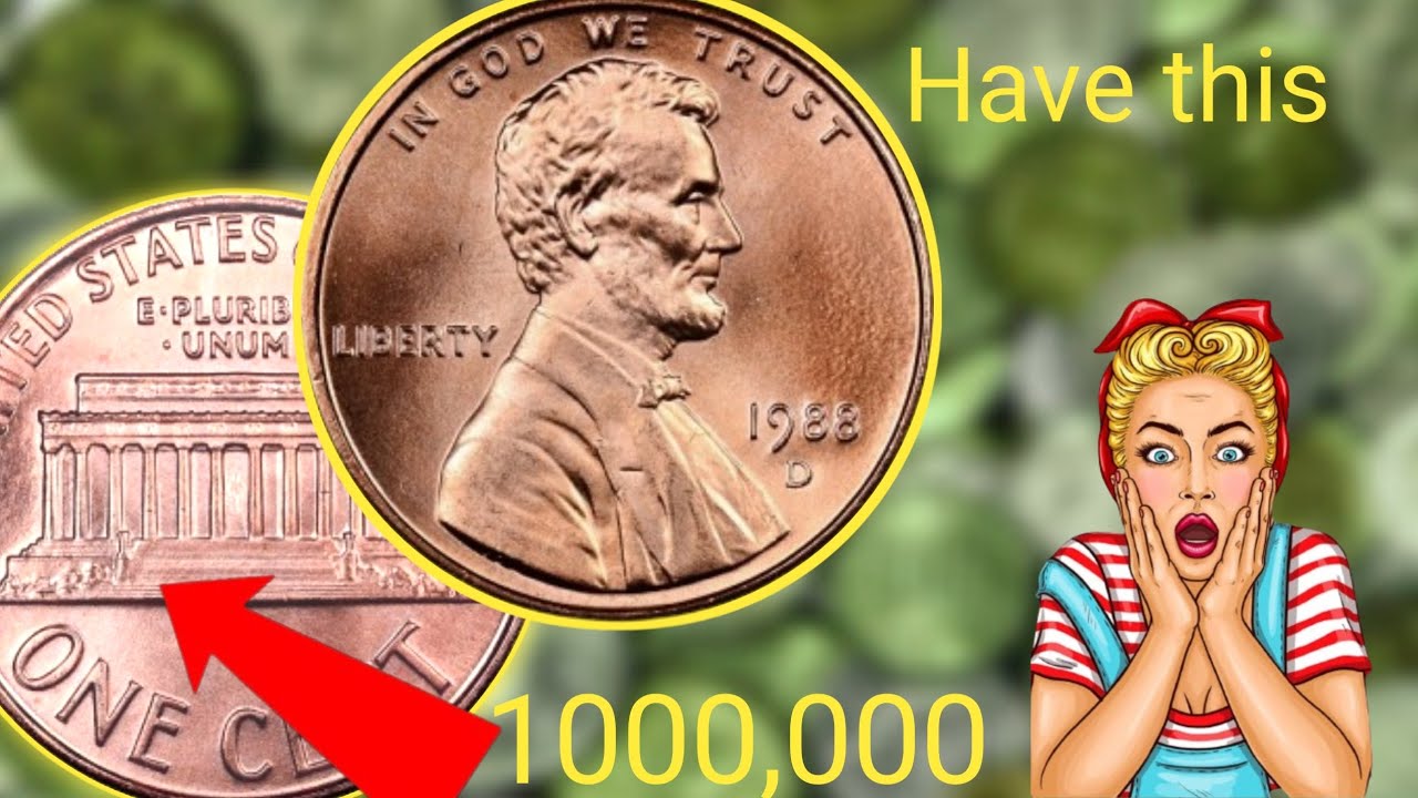 1988 Penny Coin Value (Errors List, “D”No Mint Mark Worth) - YouTube