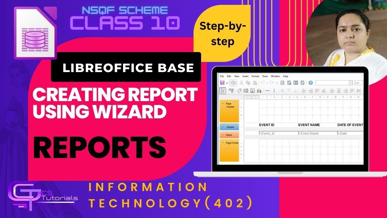 💻 📚 CREATING REPORTS USING WIZARD | LIBREOFFICE BASE | IT 402 | CLASS ...