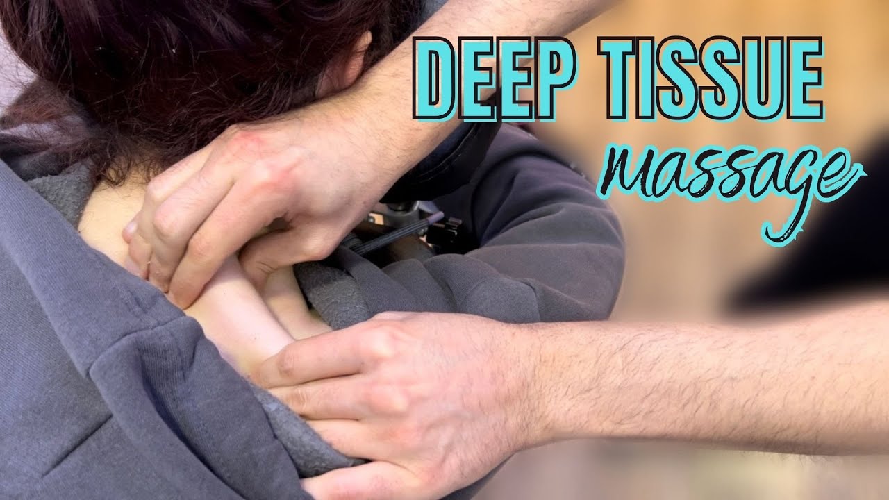 ASMR shoulders DEEP TISSUE massage by physiotherapy technician Ufuk ...