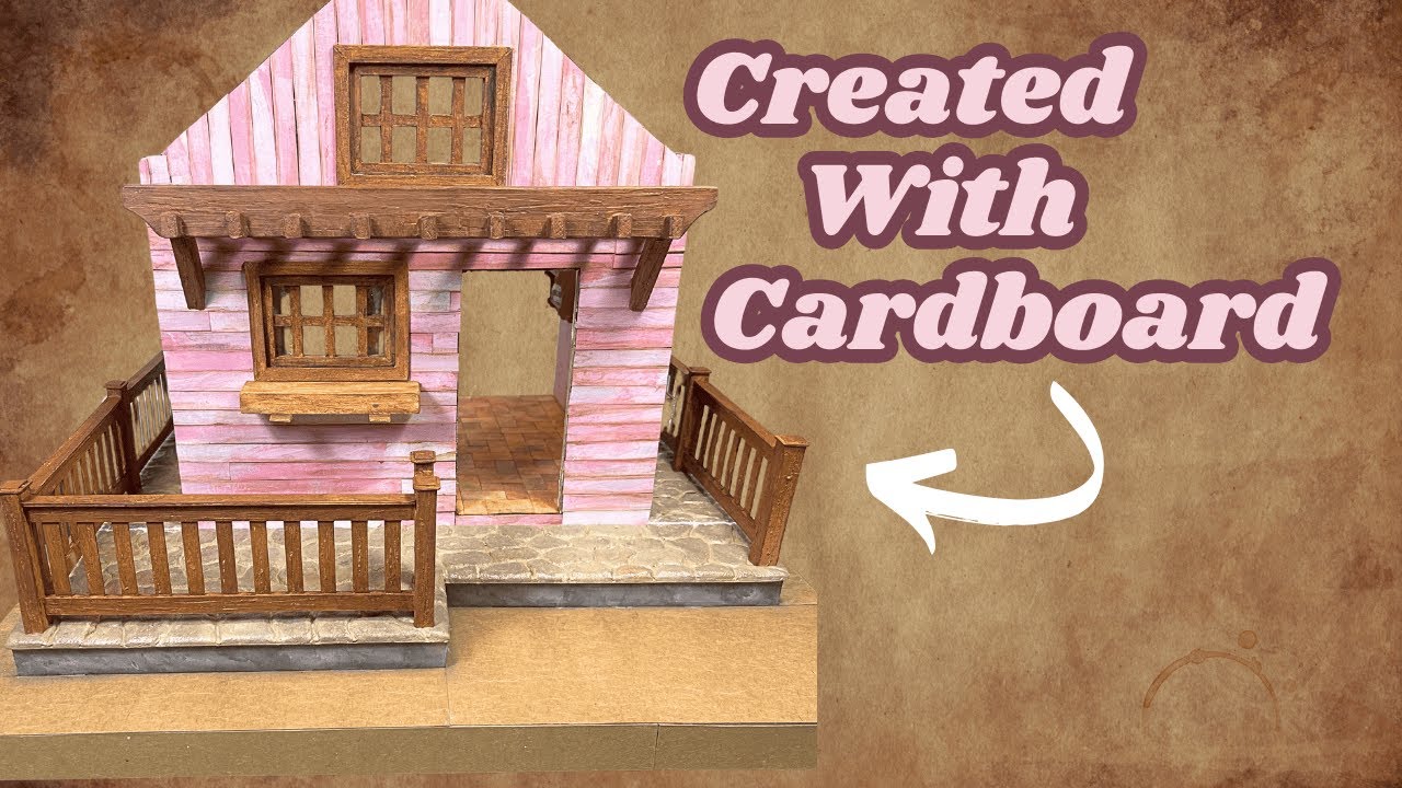 Cozy Cottage Exterior from Upcycled Cardboard - YouTube