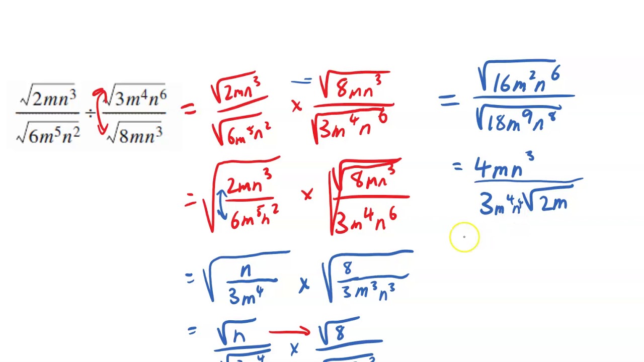 Dividing surds multiple correct answers for the same question - YouTube