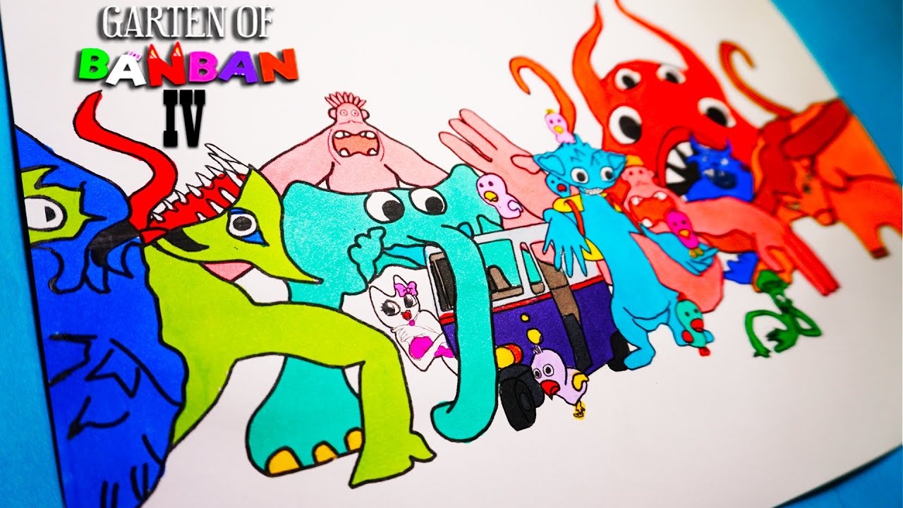 Garten of BanBan 4 Coloring pages / Color All NEW BOSSES + Ending ...