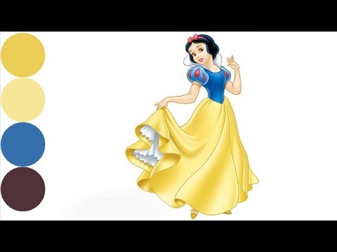 HOW To DRAW A SNOW WHITE| easy snow white drawing| draw snow white step ...