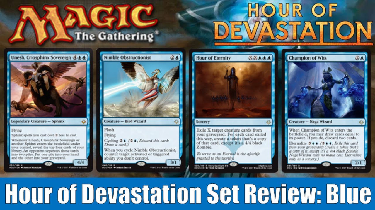MTG Hour of Devastation Full Set Review: Blue! - YouTube