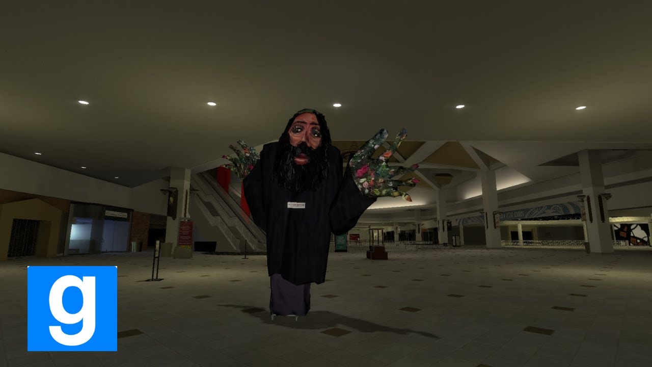 (Giant Roller Nextbot is After Me 😨) In Big Mall !!! GMod - YouTube