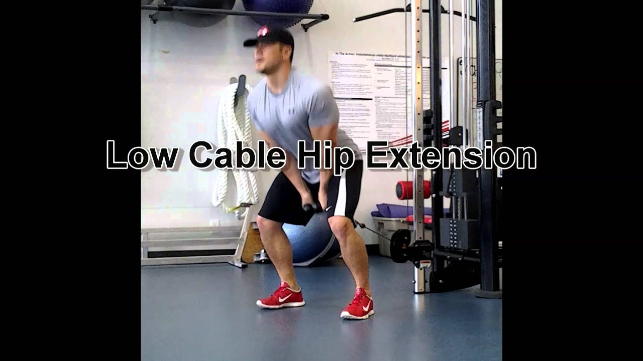 Low Cable Hip Extension - YouTube