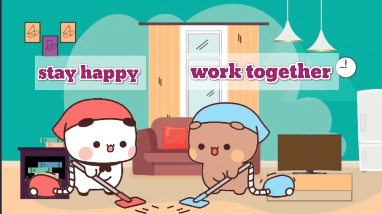 Bubu and dudu working together l peach goma l milk mocha l panda bear l ...