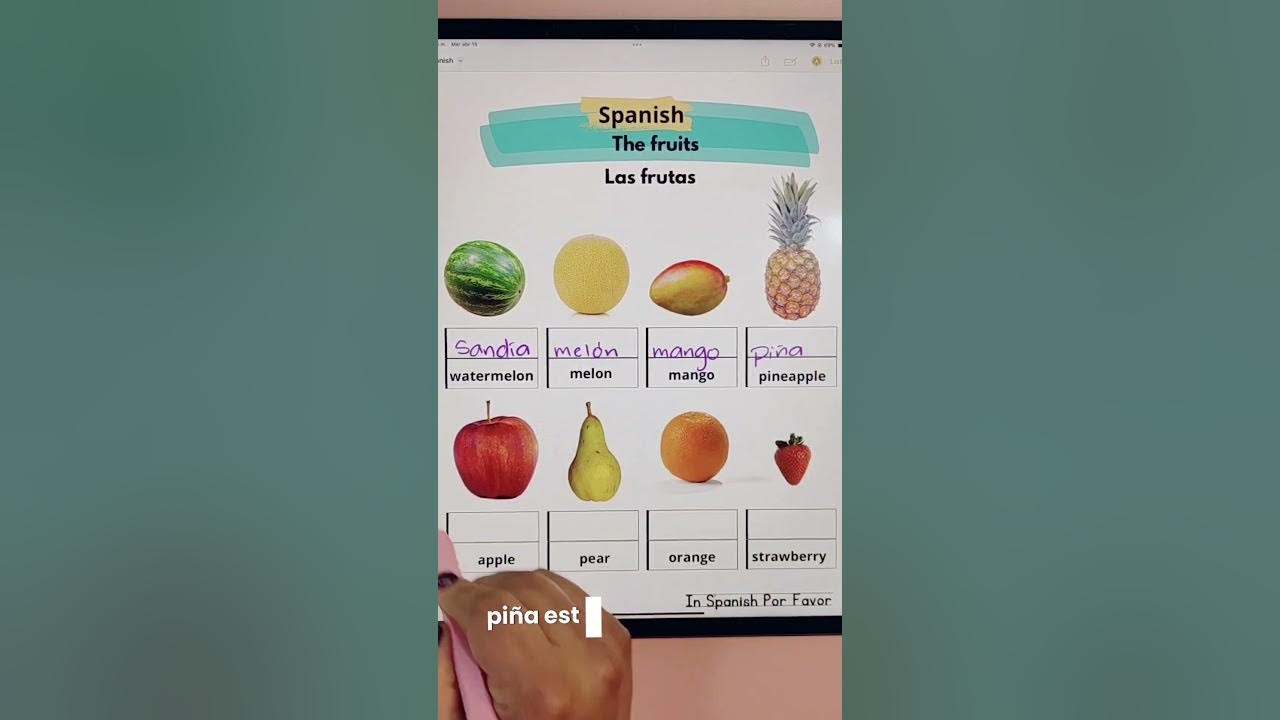 The fruits (Spanish). Las frutas. Spanish Vocabulary. - YouTube