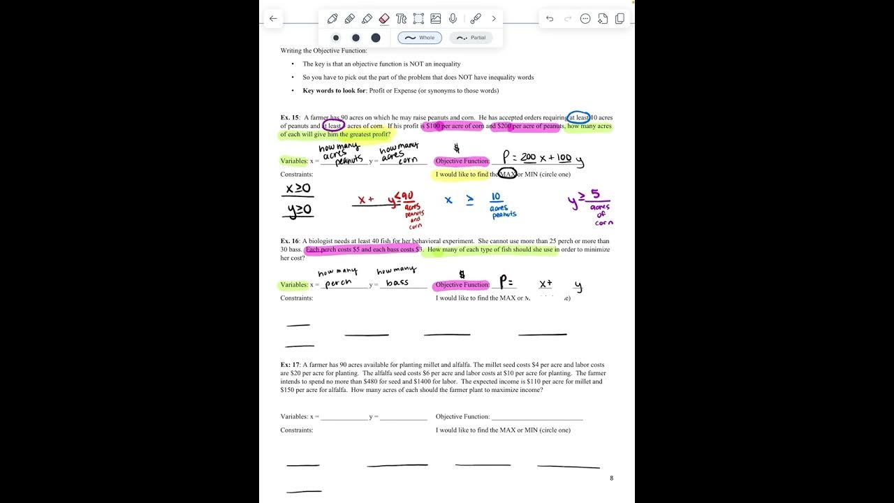 Linear programming toolkit page 8-9 - YouTube