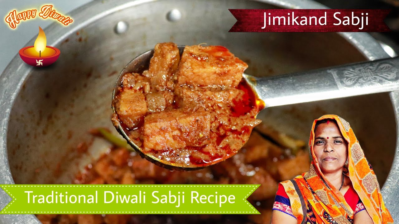 How to make traditional diwali sabji Jimikand or Sooran Vegetable ...