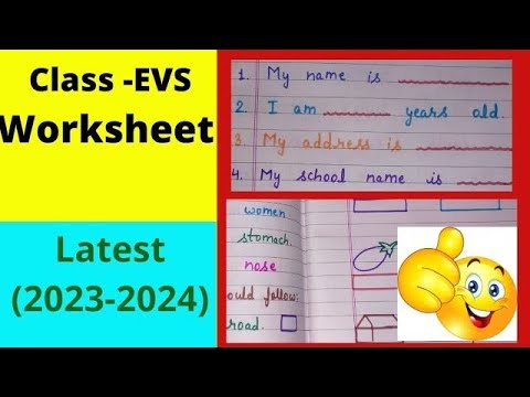 class 1 Evs worksheet/ evs worksheet for class1/ evs worksheet of class ...
