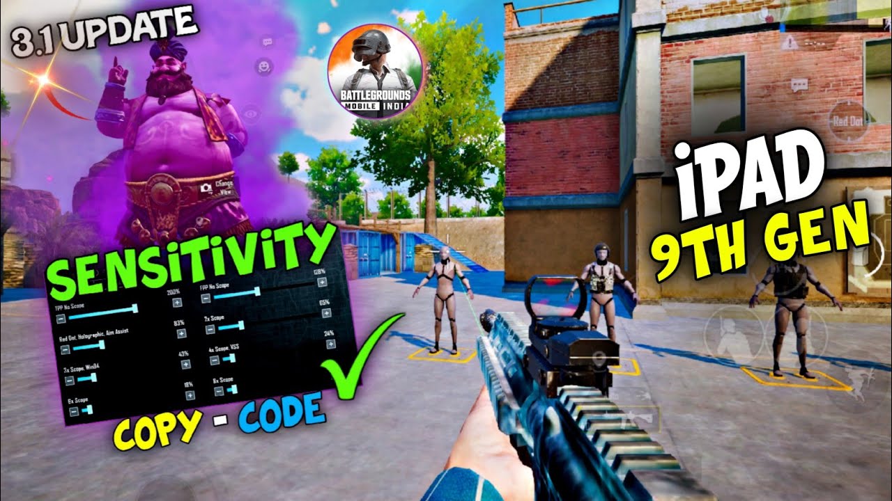 3.1 UPDATE 🔥 BGMI Sensitivity for iPAD 9th Generation | 4 FINGER CLAW ...