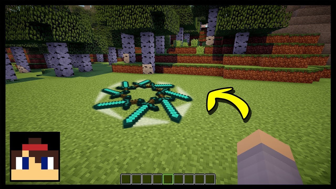 Minecraft PE: How To Throw Spinning Swords | No Mods Or Addons! - YouTube
