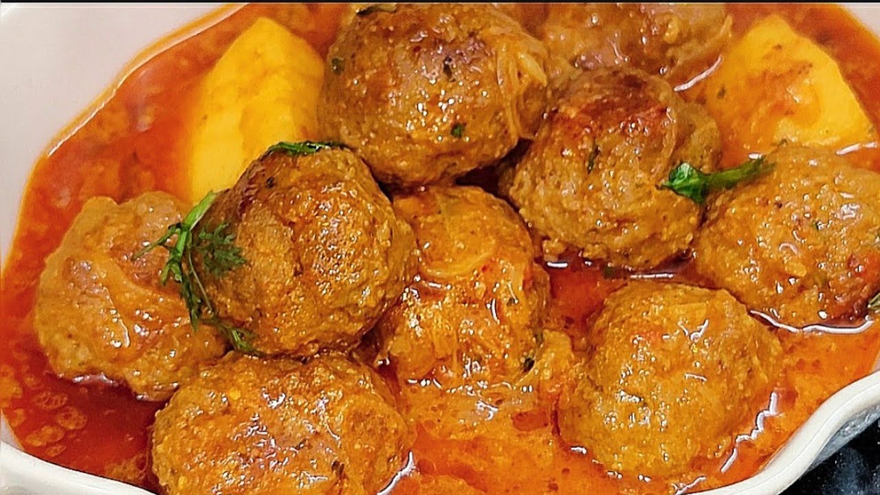 Mutton kofta curry recipe with tips | mutton meat balls | ramzan ...