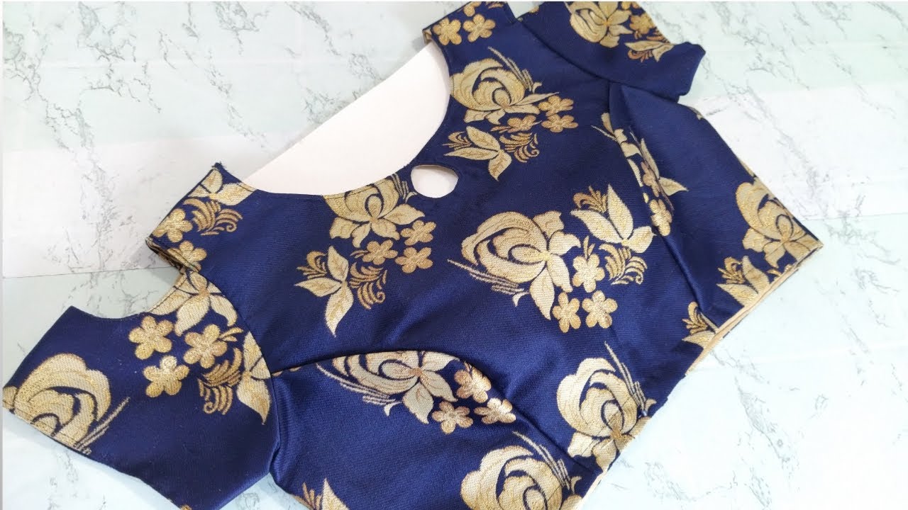 Cold Shoulder Blouse Design | Princess Cut Blouse Cutting and Stitching ...