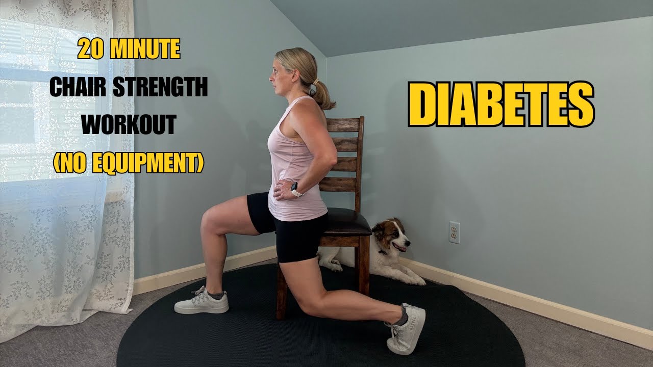 20-minute CHAIR BODYWEIGHT full body STRENGTH workout for DIABETES ...