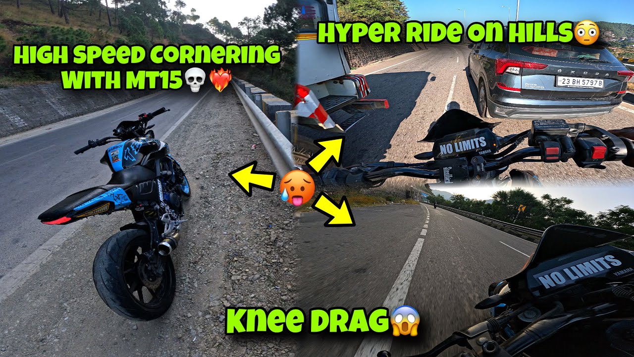 Sunday hyper ride gone wrong 🥵 knee drag with mt15 😳 high speed cornering with mt15 😨😱 - YouTube