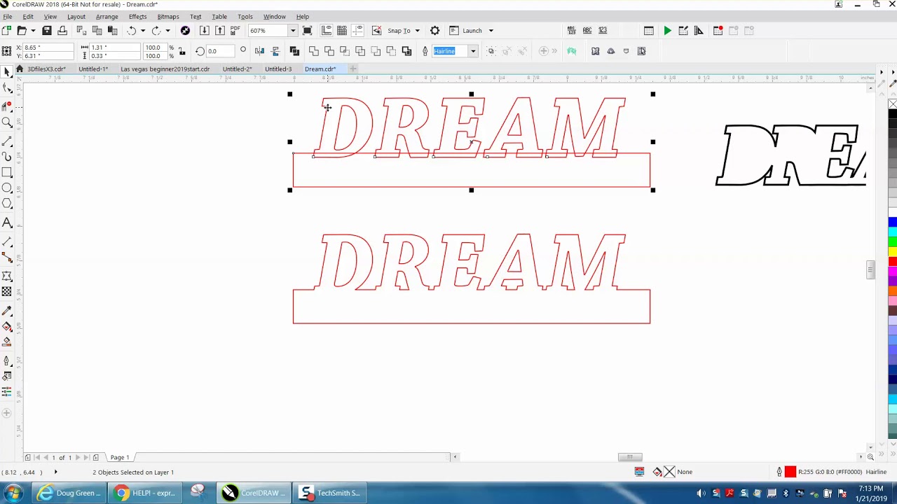 Corel Draw Tips & Tricks Text Cut Out and Engraved - YouTube
