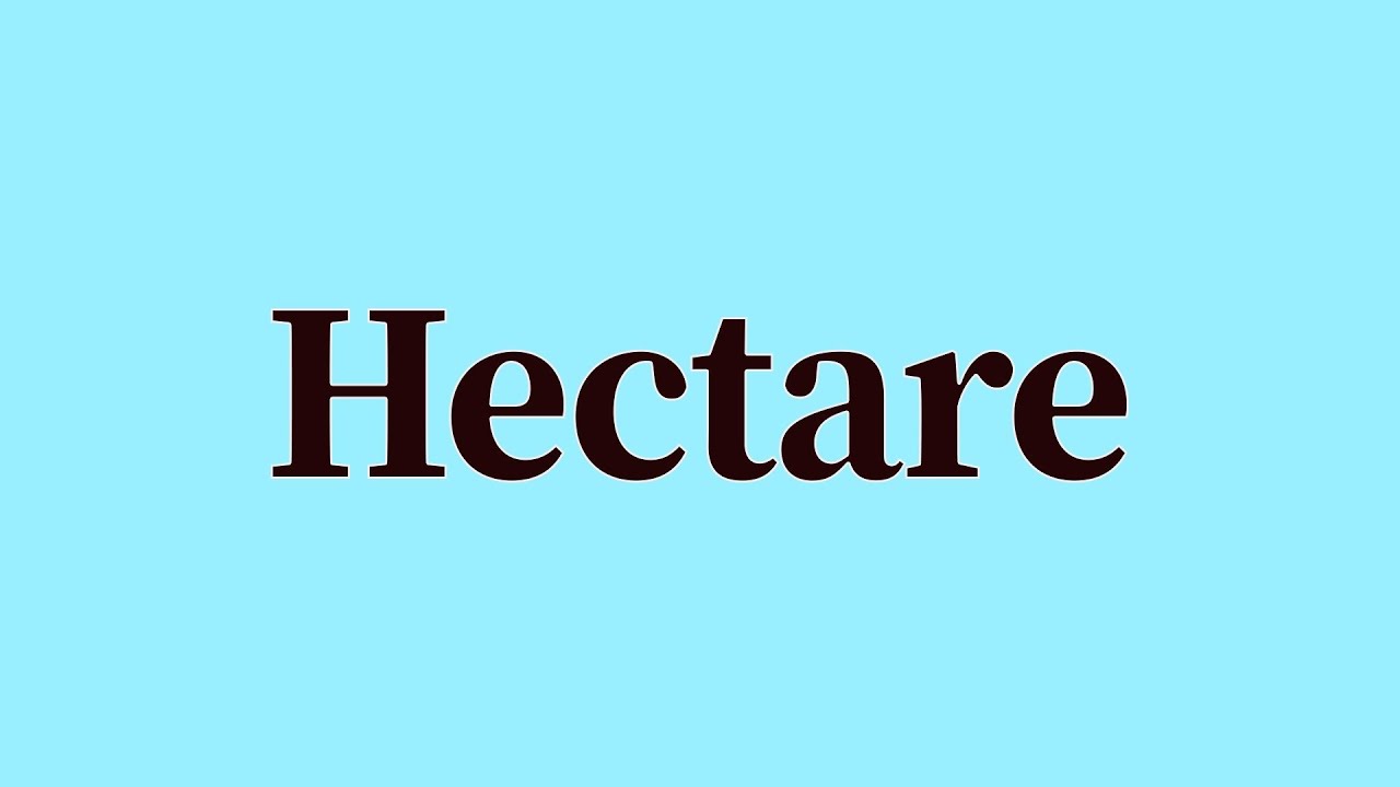 Hectare Pronunciation and Meaning - YouTube