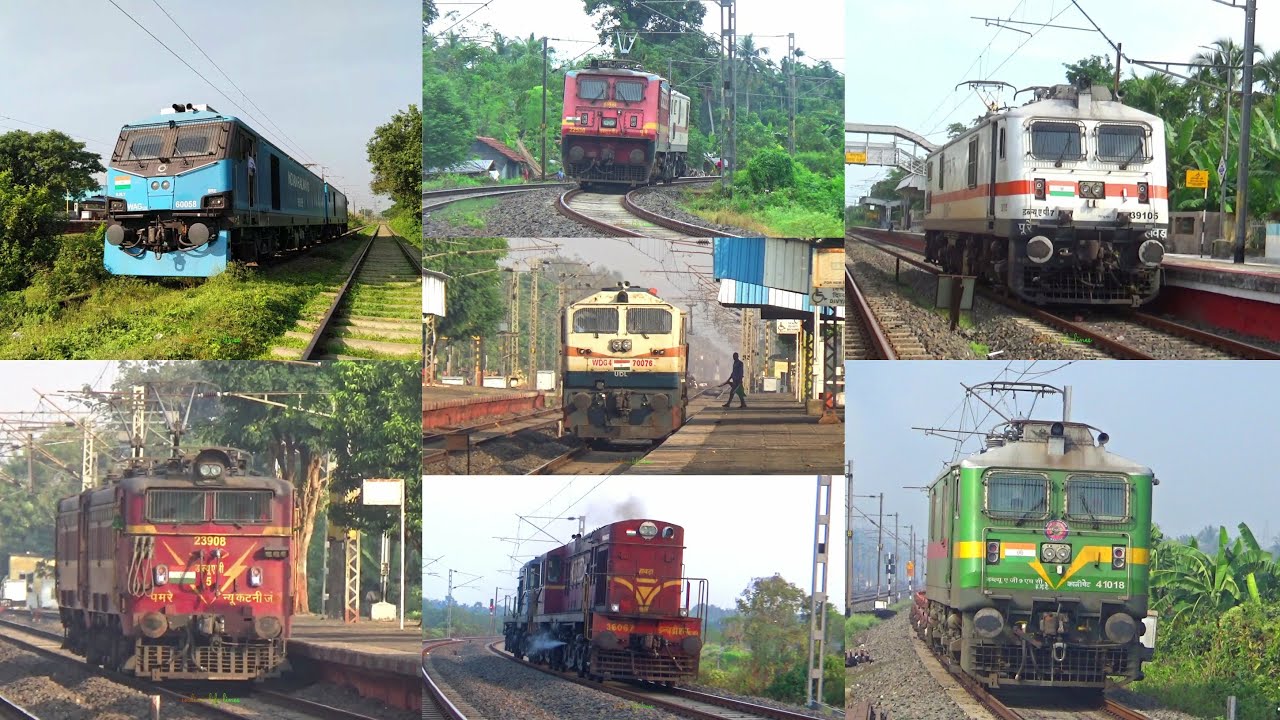 Lazy Light Locomotive Of Indian Railways || Electric + Diesel Single ...