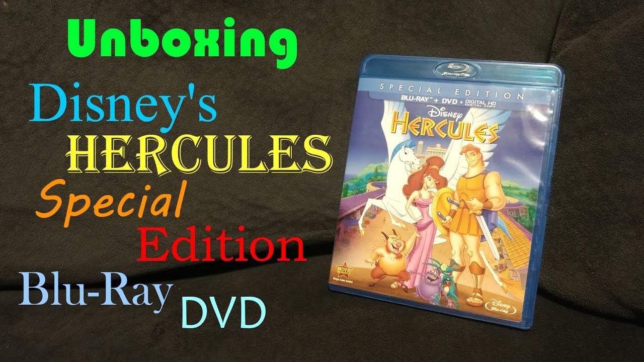 Unboxing Disney's Hercules Special Edition Blu-Ray DVD - YouTube