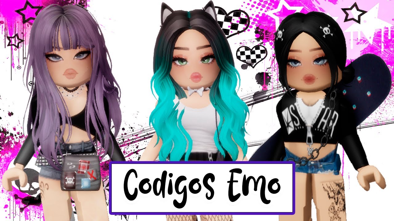 Códigos de Ropa en Brookhaven 💜 Emo Divinas 💅 - YouTube