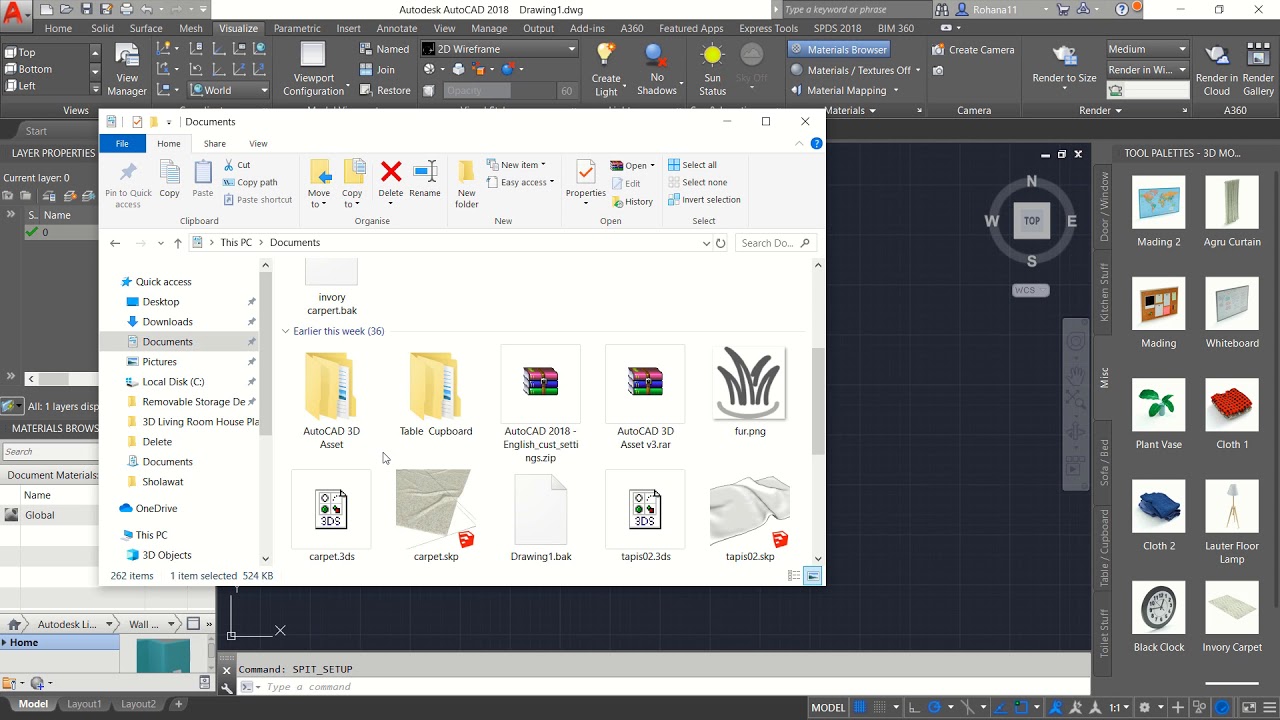 Add New Model In Toolpalettes AutoCAD - YouTube