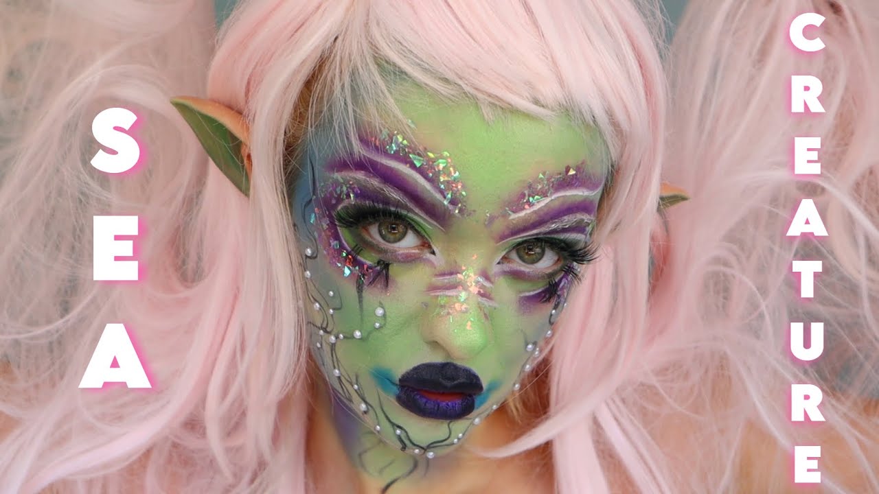 UNDERWATER CREATURE makeup - YouTube