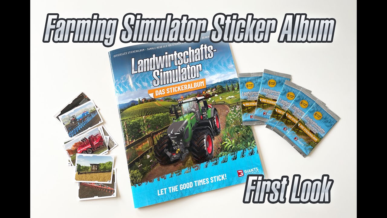 Checking out the Farming Simulator Sticker Album from Giants - YouTube