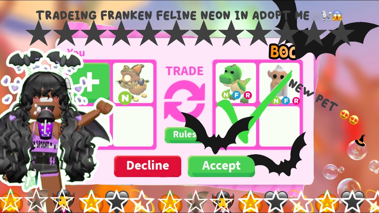 Trading a new Franken feline, but in neon and seeing all my cool offers ...