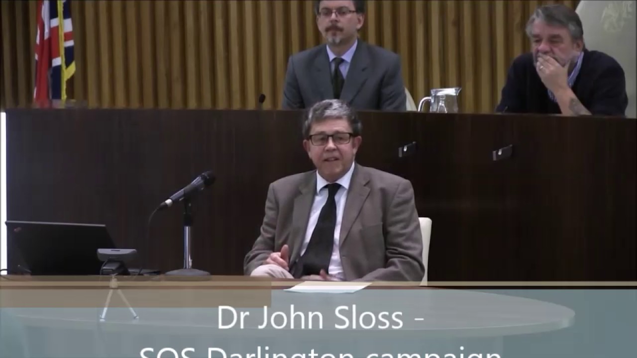 Dr John Sloss - SOS Darlington campaign at the STP enquiry - YouTube